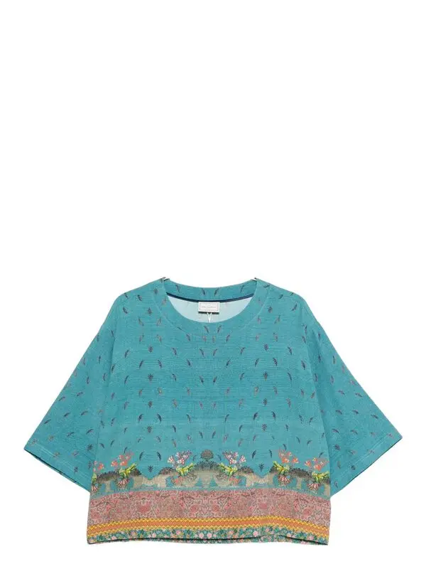 PIERRE-LOUIS MASCIA Printed Silk Blouse - Clear Blue