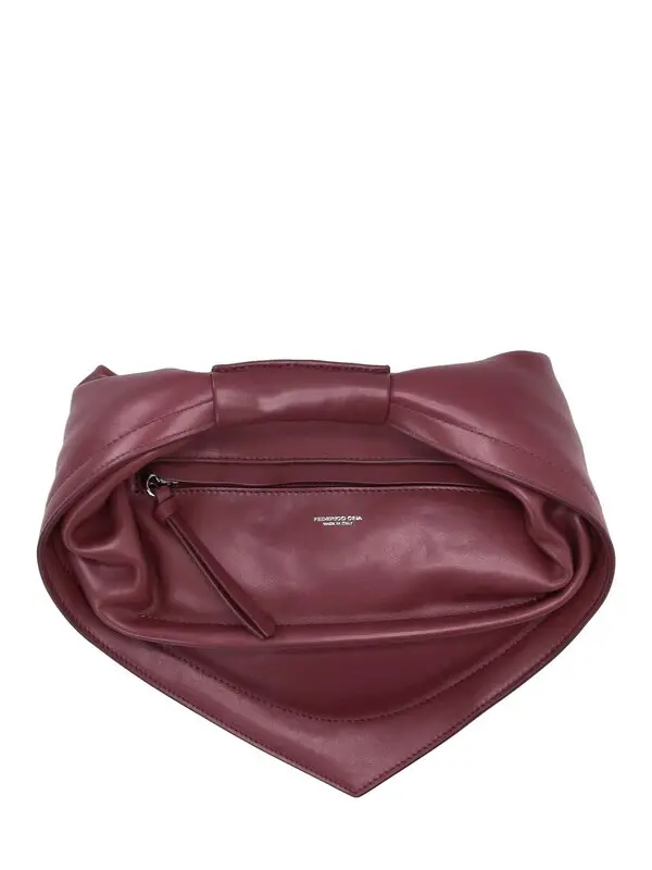 FEDERICO CINA Midi Tortellino Bag - Burgundy