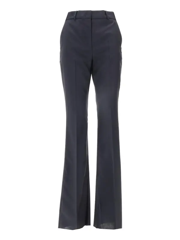Vivetta Wide Leg Trousers With Crease - Blu Grafite