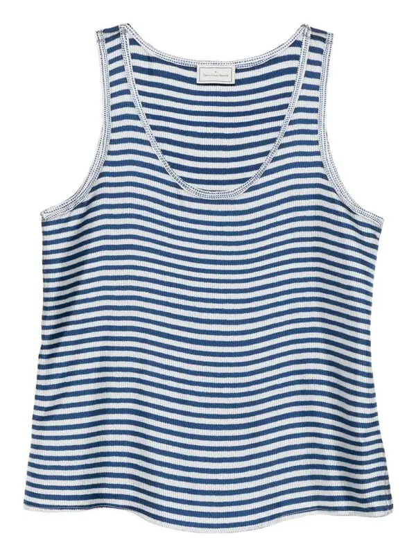 PIERRE-LOUIS MASCIA Striped Tank Top - Blue
