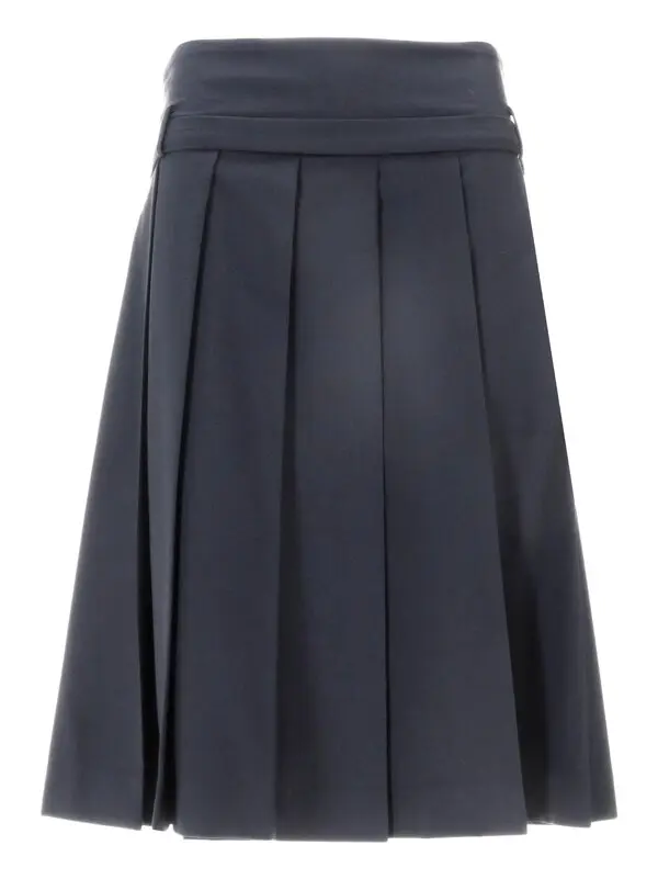 Vivetta Mid-length Pleated Skirt - Blu Grafite