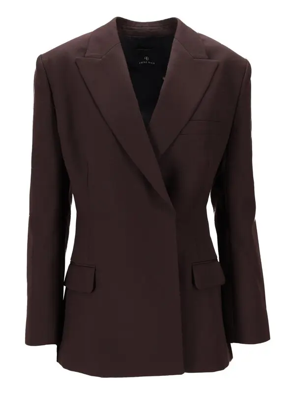 ANINE BING Aretha Blazer - Dark Brown