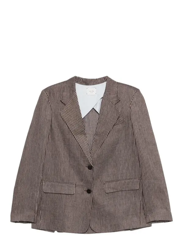 ALYSI Single-breasted Blazer - Brown