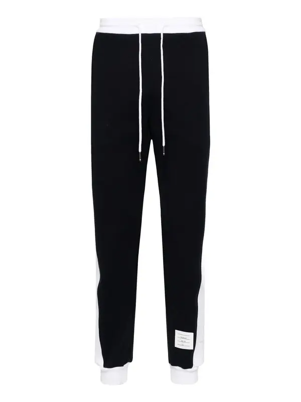 Thom Browne Sweatpants W/ Engineered Bar In Solid Classic Loopback Jersey - Navy