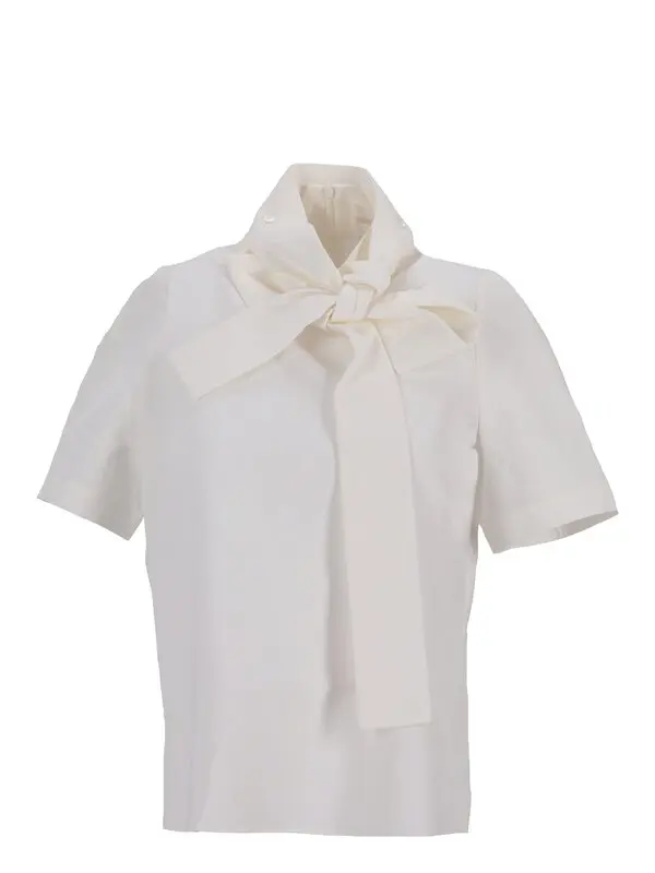 SHUSHU/TONG Ribboned Pullover Blouse - White