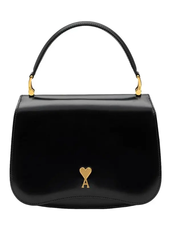 Ami Paris Leather Handbag - Black