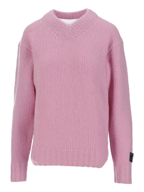 B.B. WALACE V-neck Sweater - Pale Pink