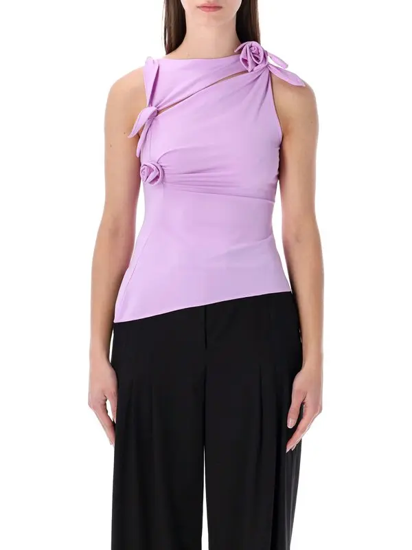 Coperni Asymmetric Flower Top - Purple