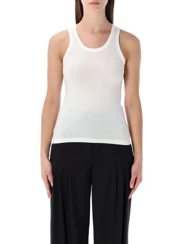 Coperni Logo Fitted Tank Top - White-white Logo