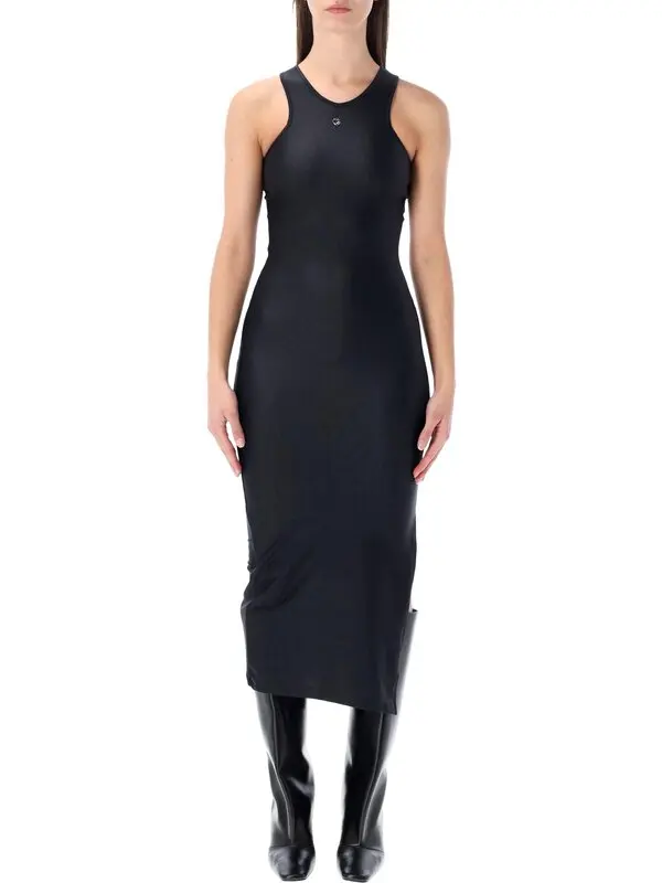 Coperni Fitted Racer Tank Midi Dress - Black