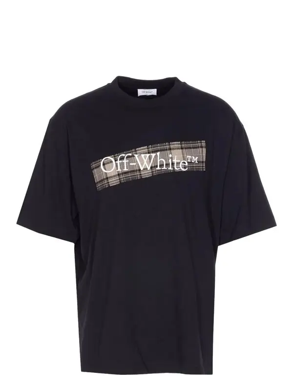 Off White Flannel Diag Skate S/s Tee Black White - Black - White