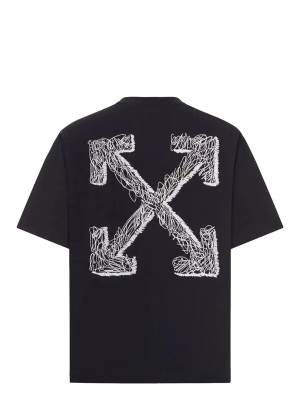 Off White Scribble Arr Skate S/s Tee Black White - Black - White