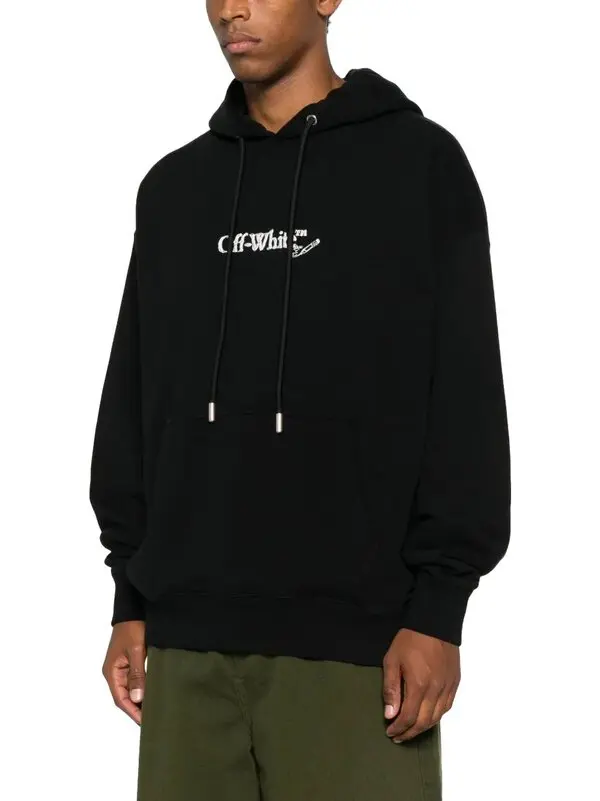 Off White Scribble Arrow Skate Hoodie - Black - White