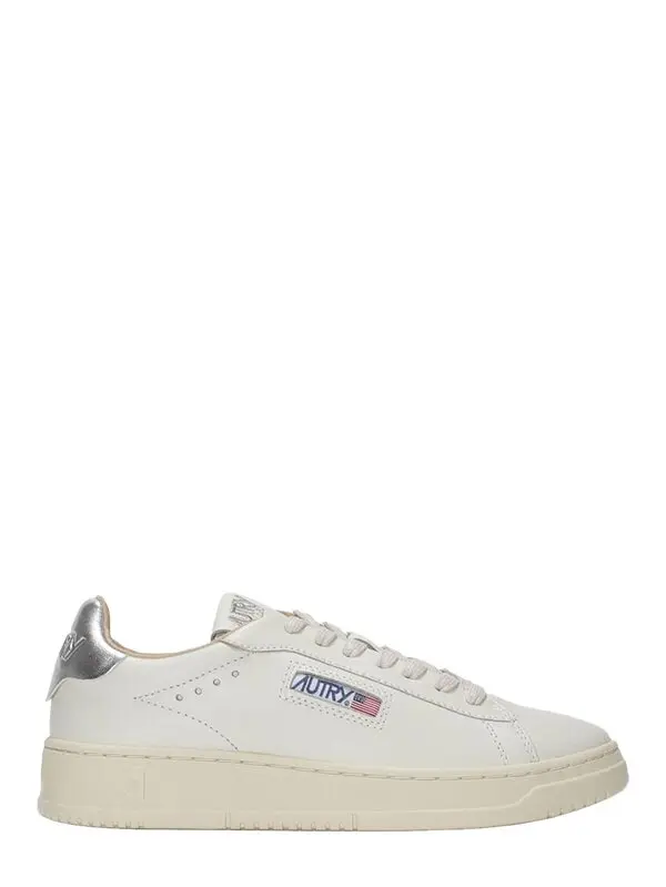 AUTRY Dallas Low Leather Sneakers - Silver