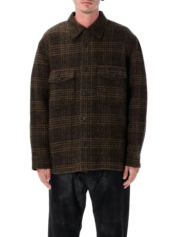 MARANT Kervey Checkered Wool Jacket - Khaki Check