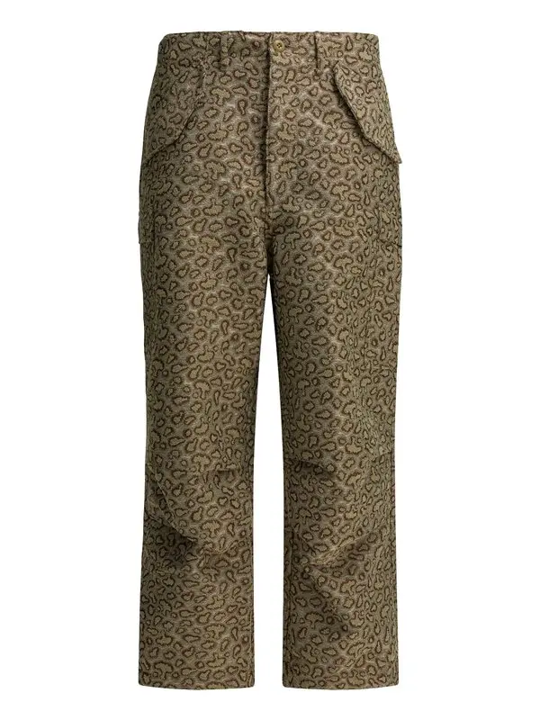 BEAMS Printed Trousers - Beige