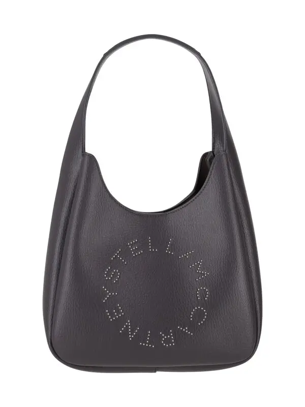 Stella McCartney Hobo Bag With Logo - Dark Grey