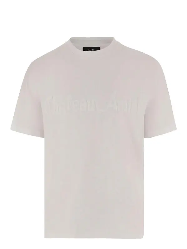 Amiri Cotton T Shirt With Logo - Ivory