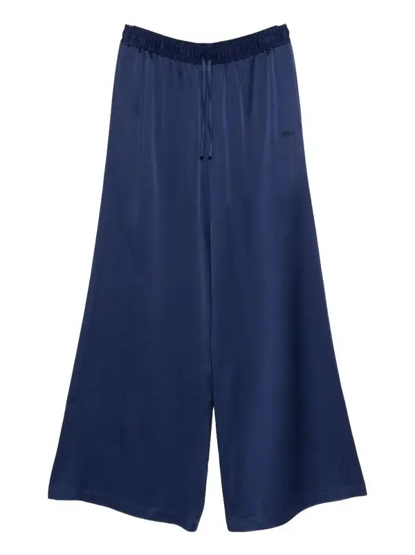 Stella McCartney Satin Wide Leg Trousers - Blue