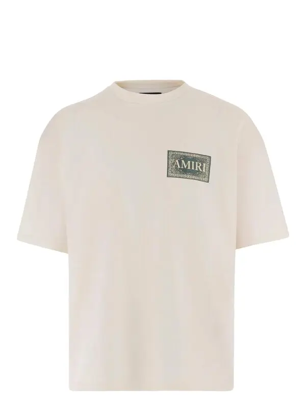 Amiri Printed Cotton T Shirt - Ivory