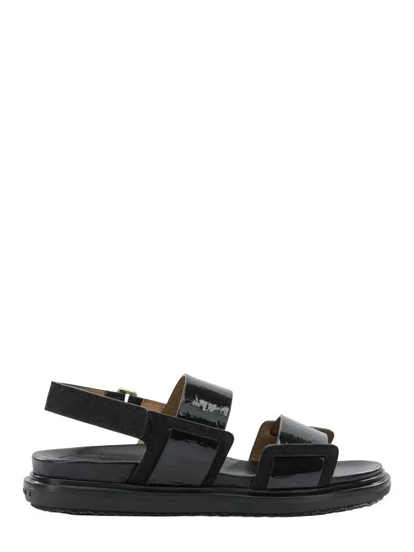 Marni Fussbett Leather Sandals - Black