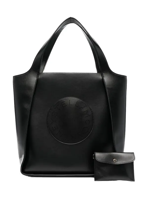 Stella McCartney Perforated Logo Tote Bag - Black