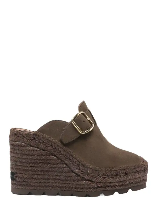 Stella McCartney Gaia Suede Clogs - Brown