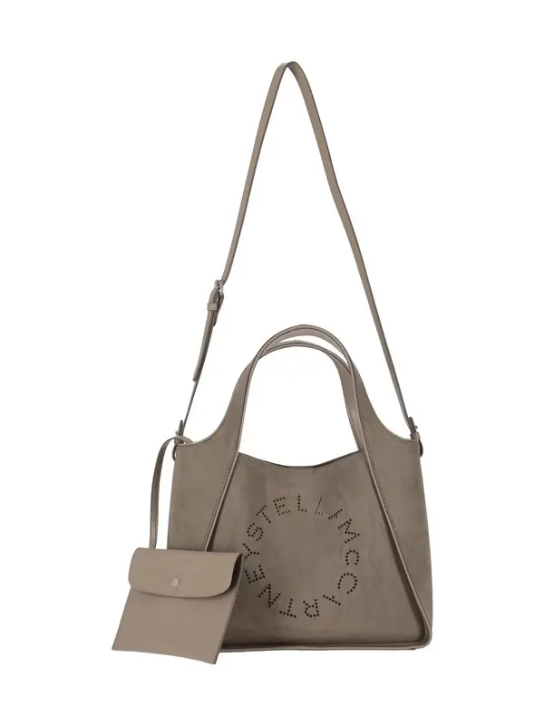 Stella McCartney Tote Bag With Logo - Khaki