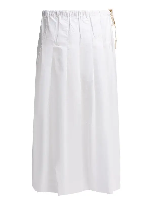 Soeur Amalia Recycled Cotton Midi Skirt - White