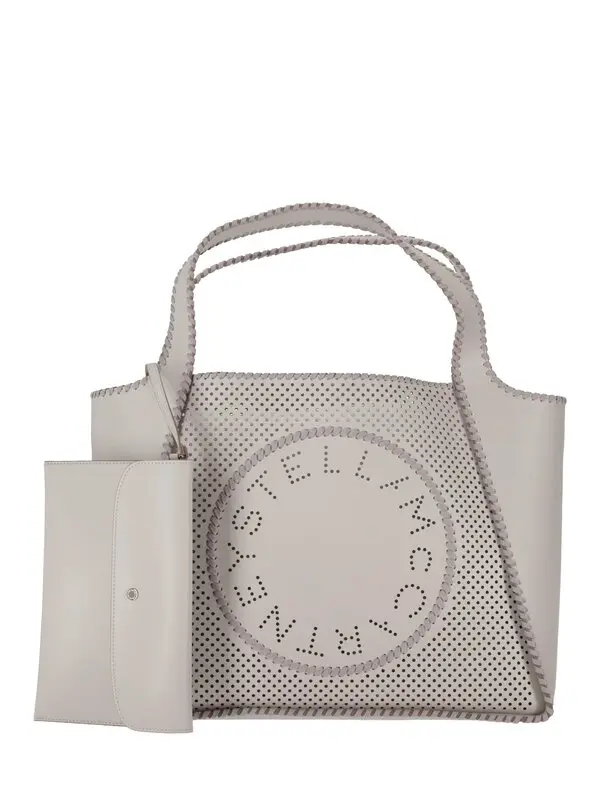 Stella McCartney Tote Bag Perforated Eco Alter Mat - Clay