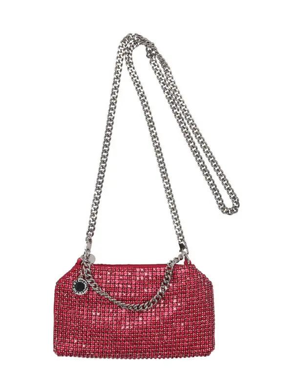 Stella McCartney Crystal Mesh Clutch With Chain Strap - Red