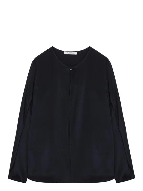 Max Mara Silk-blend Blouse - Blue