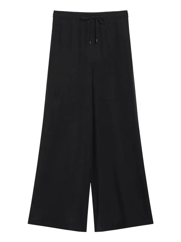 Max Mara Wide-leg Silk Trousers - Blue