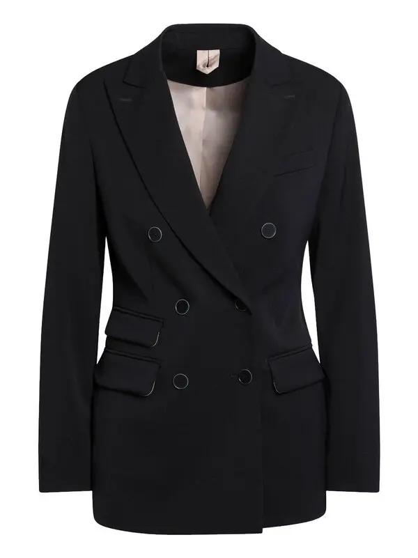 Max Mara Double-breasted Virgin Wool Jacket - Blue