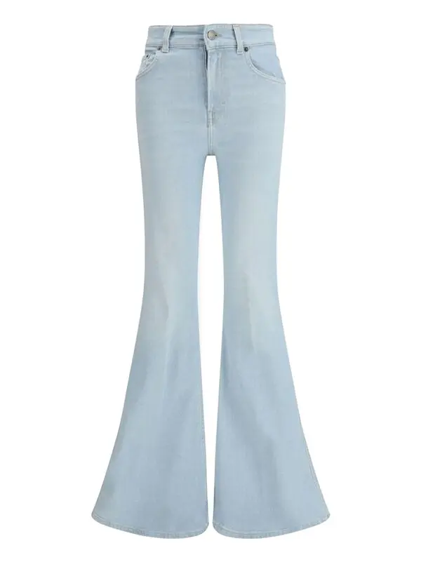 HAIKURE Flared Jeans In Stretch Cotton Blend - Light Denim