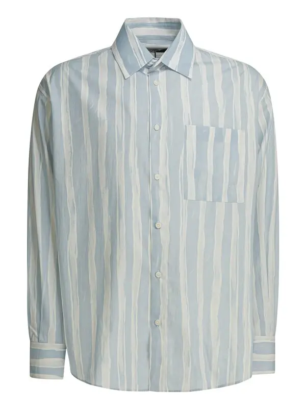Jacquemus Striped Cotton Shirt - Blue
