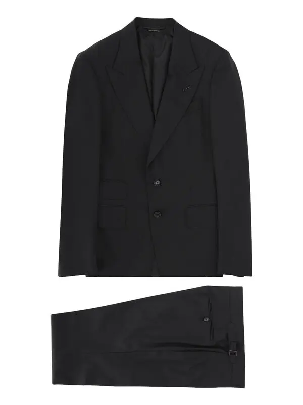 TOM FORD Grand Overcheck Shelton' Suit - Black