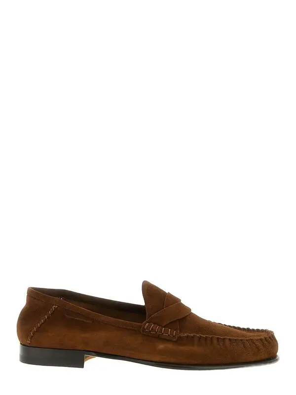 TOM FORD Suede Ripley Loafers - Brown
