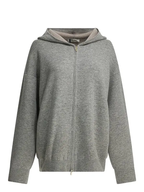 Max Mara Wool And Cashmere Zipper Sweater - Grey