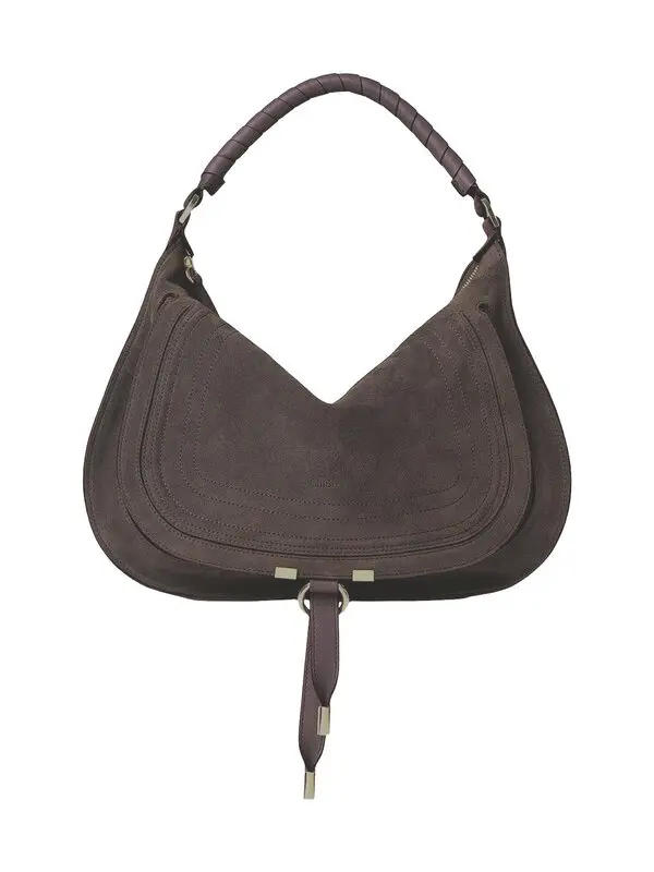 Chloé Marcie Suede Shoulder Bag - Brown