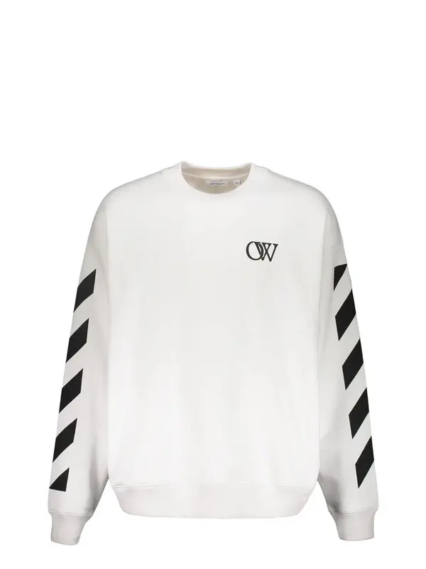 Off White Logo Sweatshirt - White
