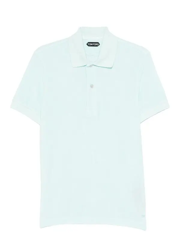TOM FORD Cotton Polo Shirt - Clear Blue