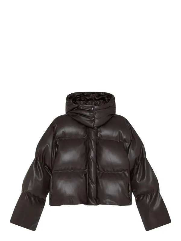 Stella McCartney Cropped Puffer Jacket - Dark Chocolate