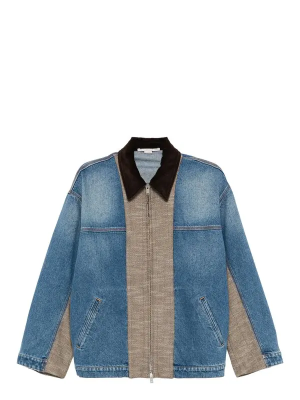 Stella McCartney Tweed Denim Jacket - Vintage Blue Denim
