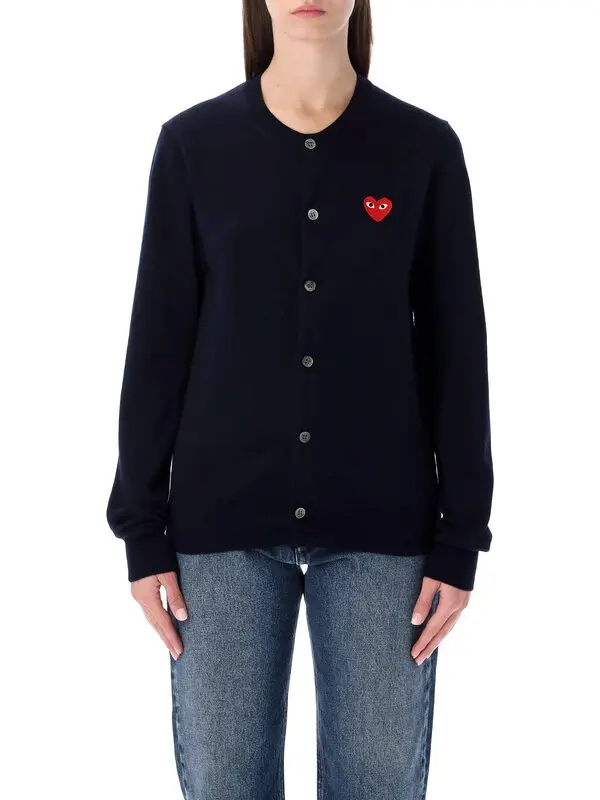 Play Comme Des Garcon Comme Des Garçons Play Wool Cardigan - Blue