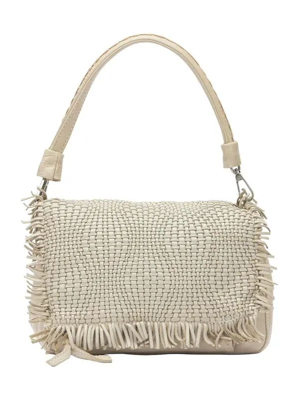 GIANCARLO NEVOLA Leather Shoulder Bag - Beige