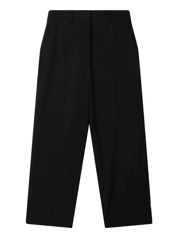 Stella McCartney Wide Leg Wool Trousers - Black
