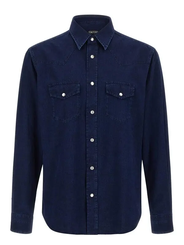 TOM FORD Western' Shirt - Blue