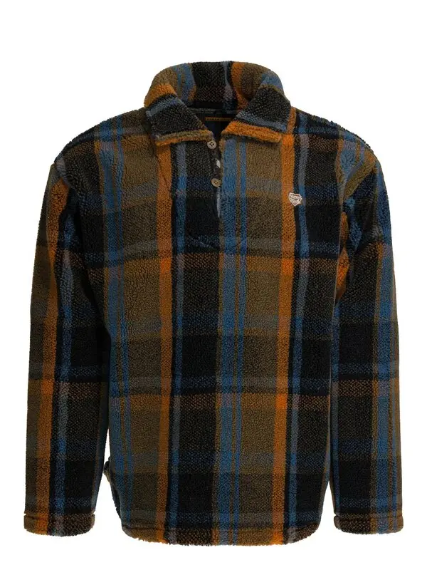 HUMAN MADE Check Polo Sweater - Brown