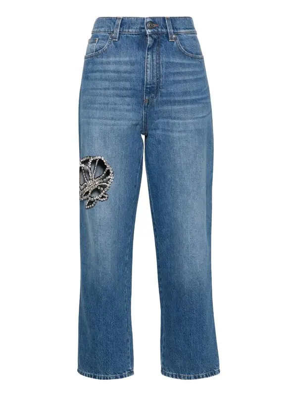 Stella McCartney Crystal Embellished Jeans - Mid Blue Vintage